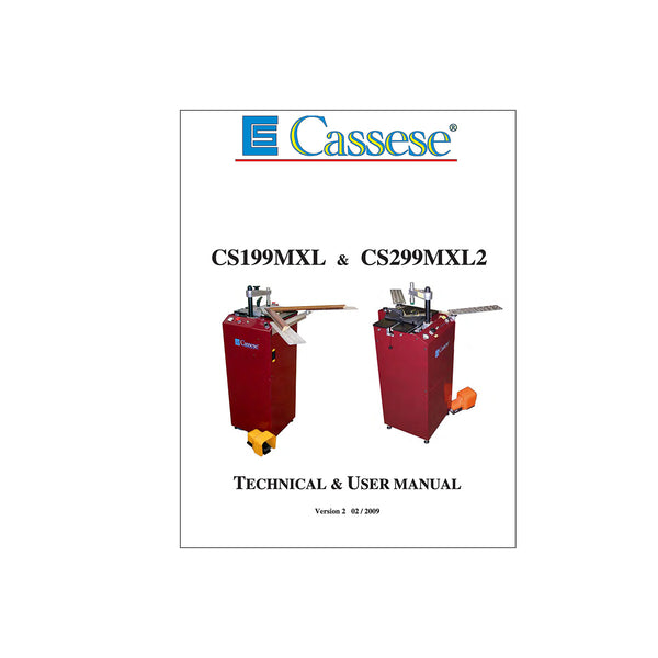 Cassese cs199MXL cs299MXL Instruction Manual - Underpinner Spares